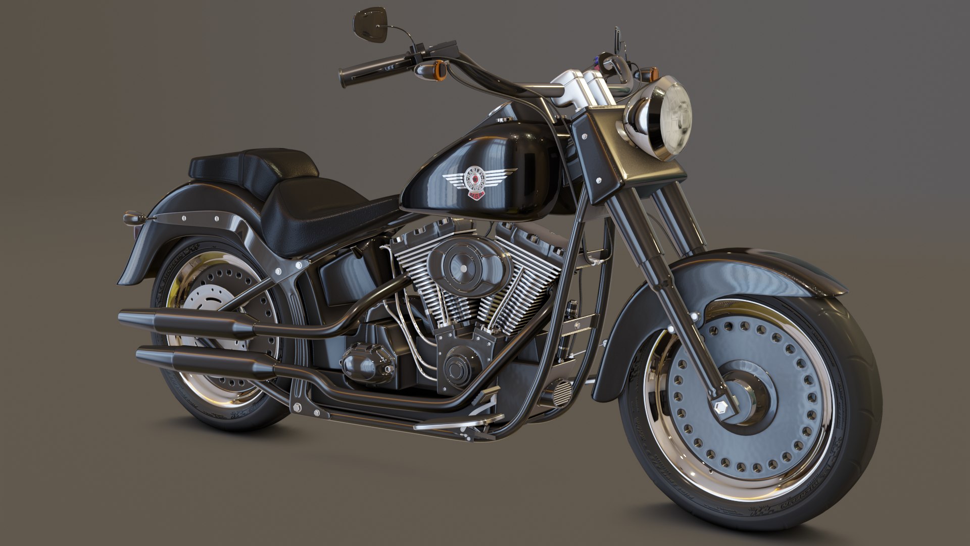 Custom Motorcycle 3D Model - TurboSquid 1488413