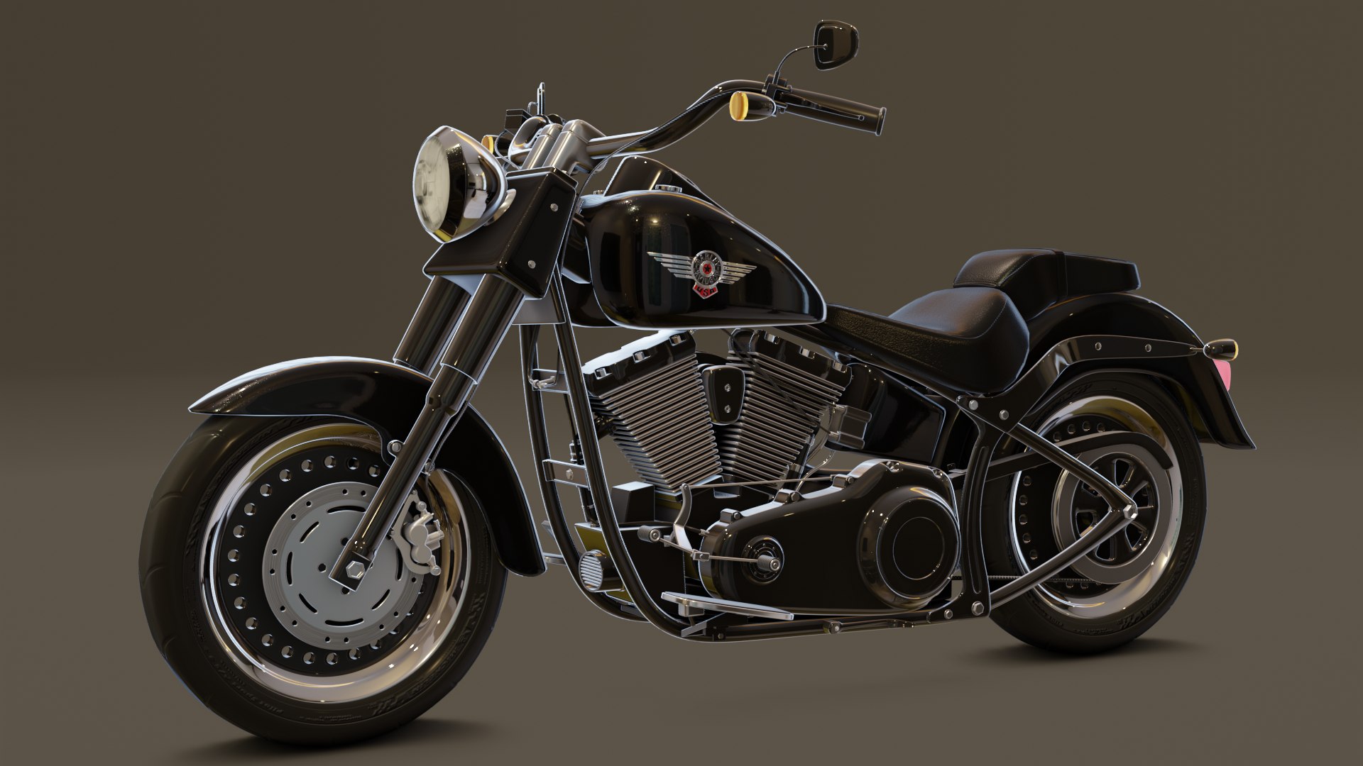 Custom Motorcycle 3D Model - TurboSquid 1488413