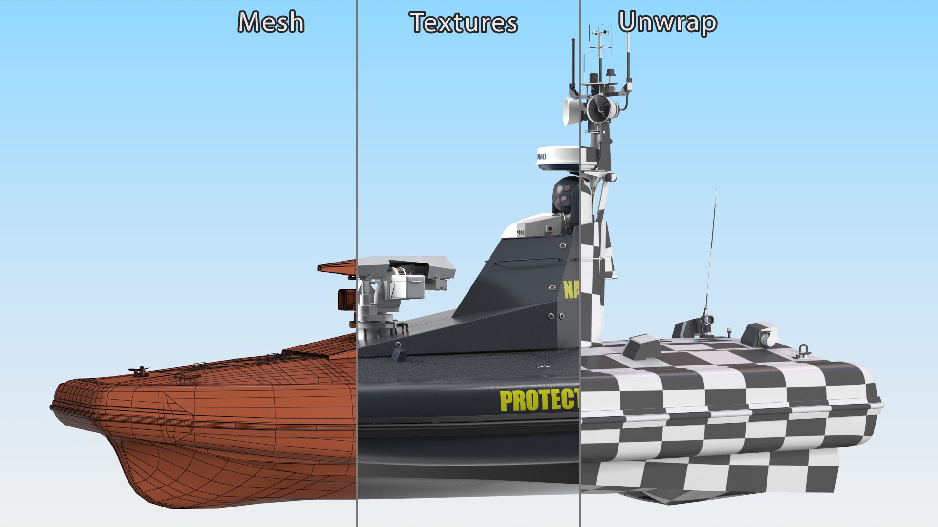 3D Protector Unmanned Surface Vehicle USV Model - TurboSquid 2229924
