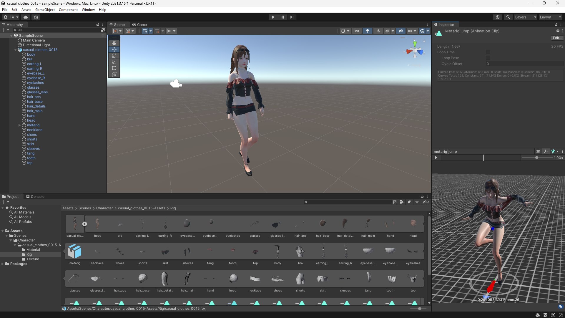 Casual Clothing 0015 - UE5 - Unity - Blender - Animated - Realistic ...