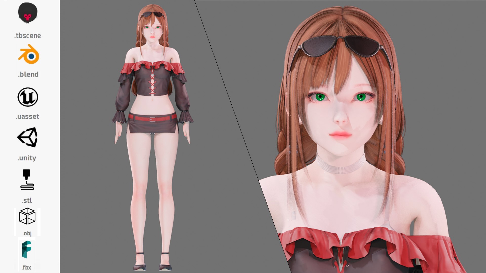 Casual Clothing 0015 - UE5 - Unity - Blender - Animated - Realistic Female Character 3D Model ...