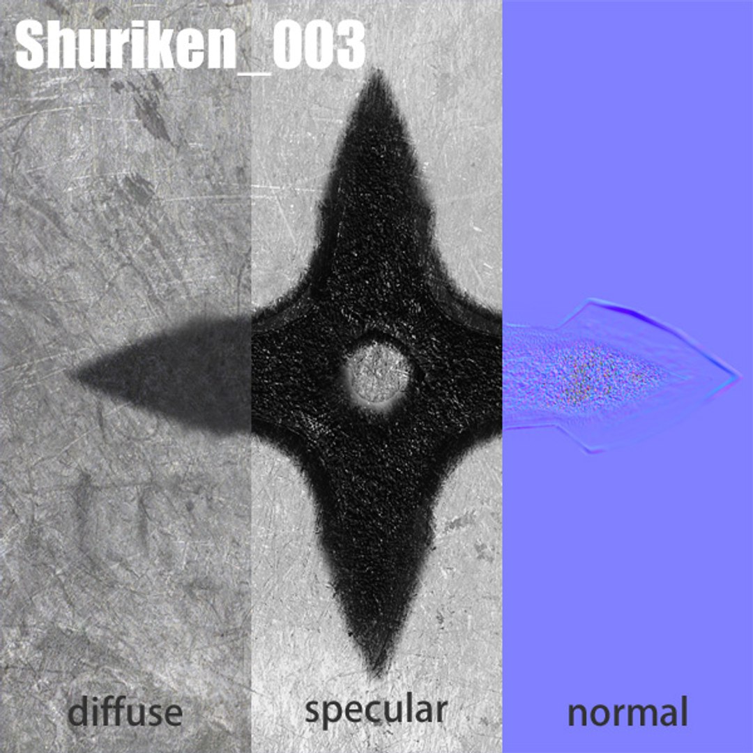 3d Model Japanese Shuriken