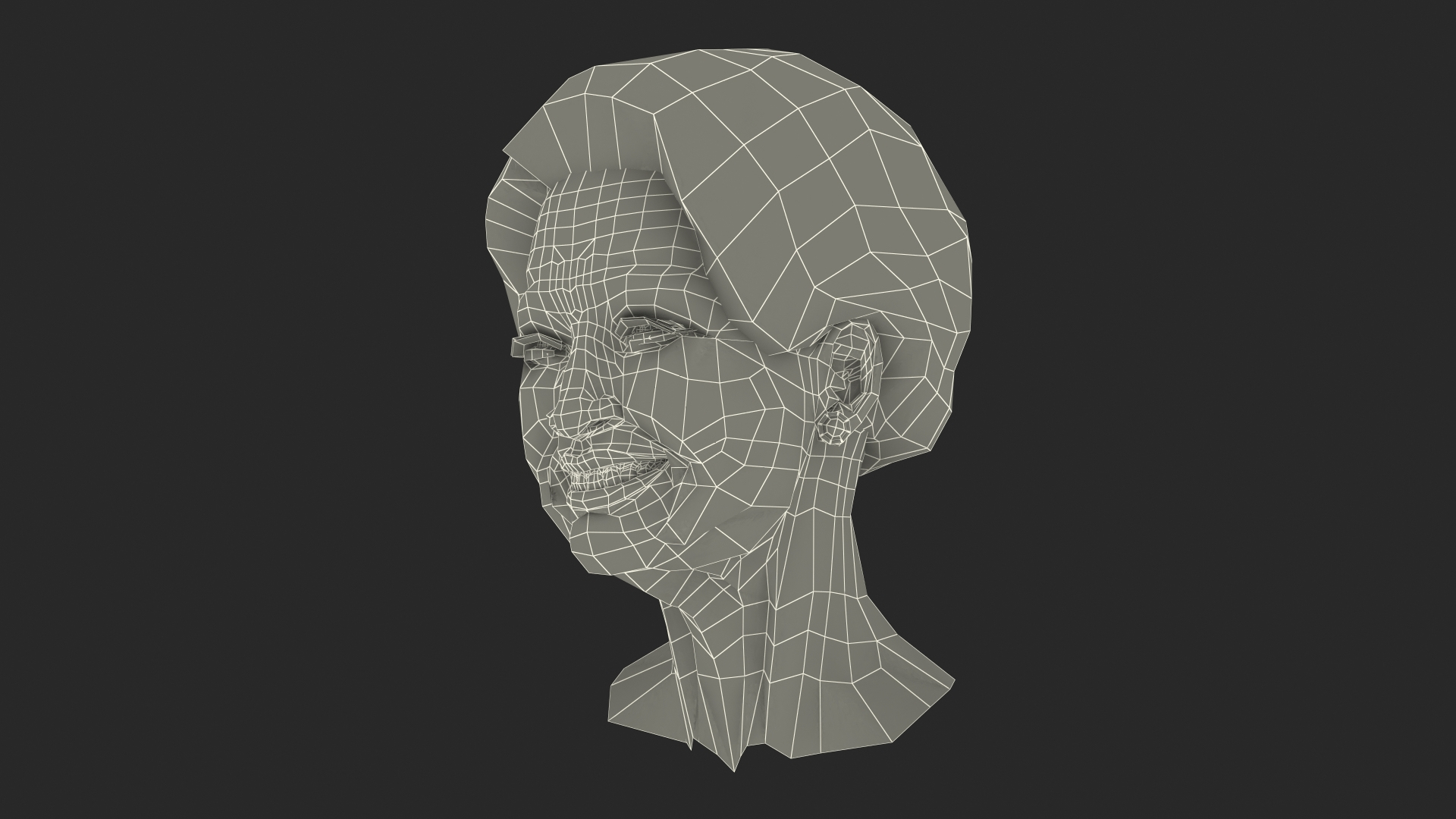Elderly Chinese Woman Head Smiling 3D Model - TurboSquid 2087465