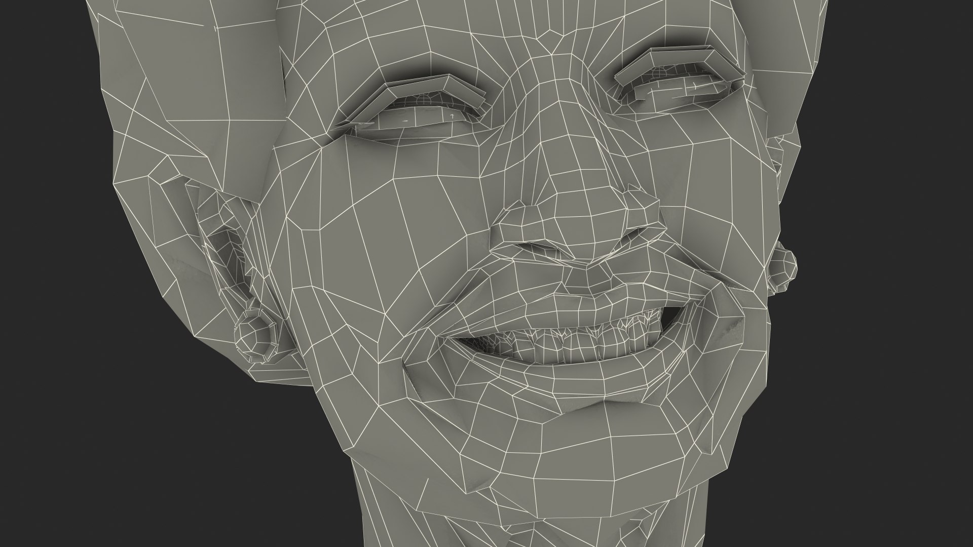Elderly Chinese Woman Head Smiling 3D Model - TurboSquid 2087465