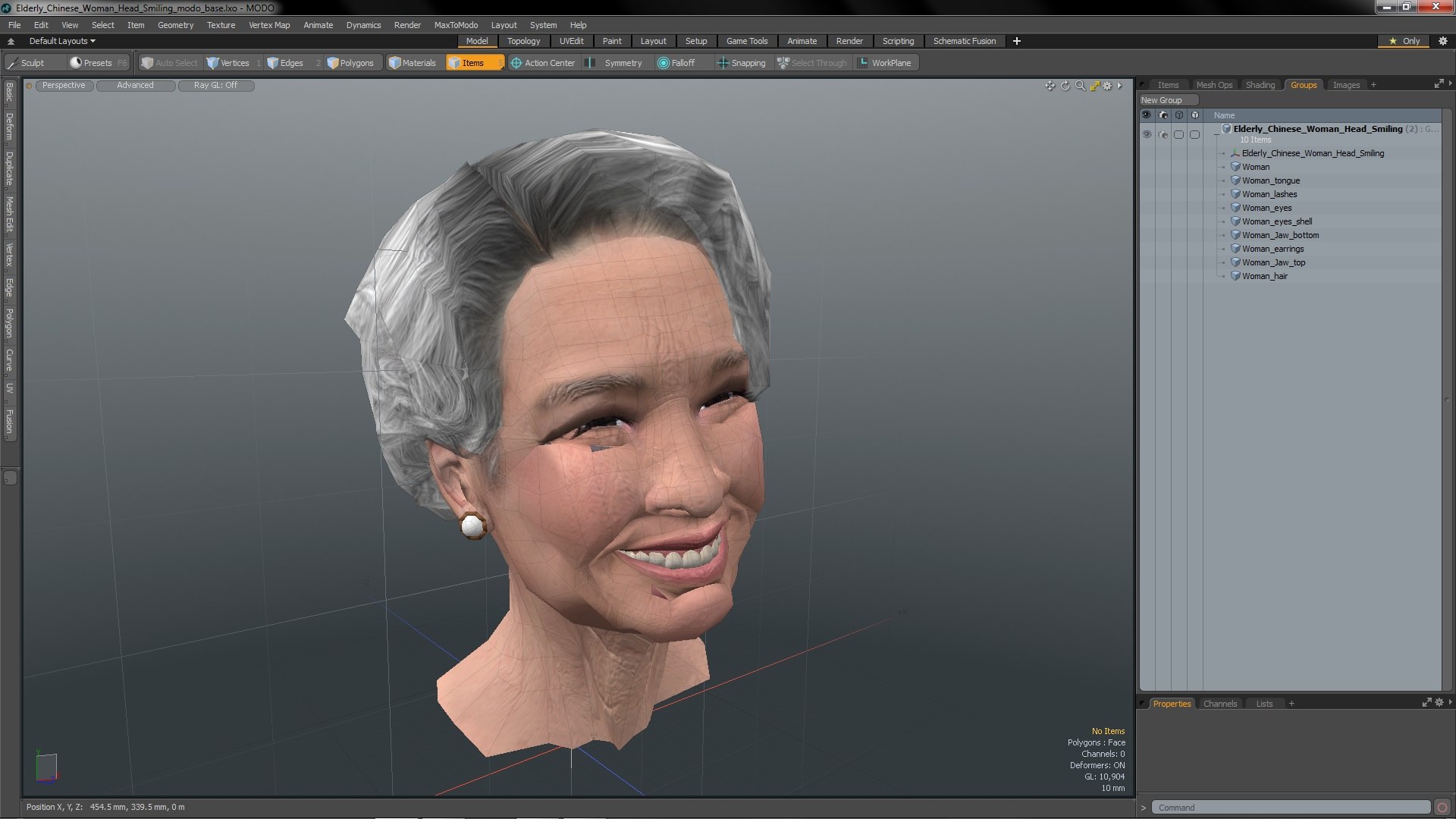 Elderly Chinese Woman Head Smiling 3D Model - TurboSquid 2087465
