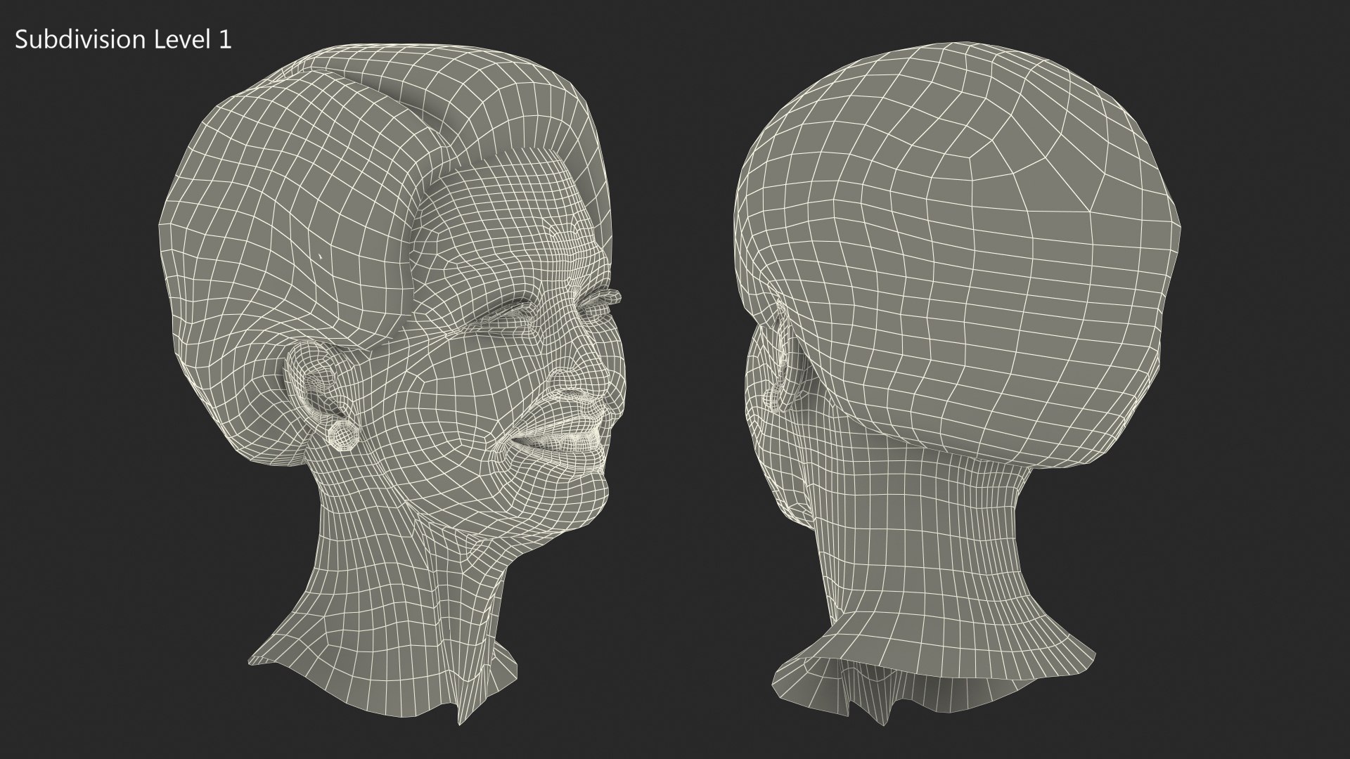 Elderly Chinese Woman Head Smiling 3D Model - TurboSquid 2087465