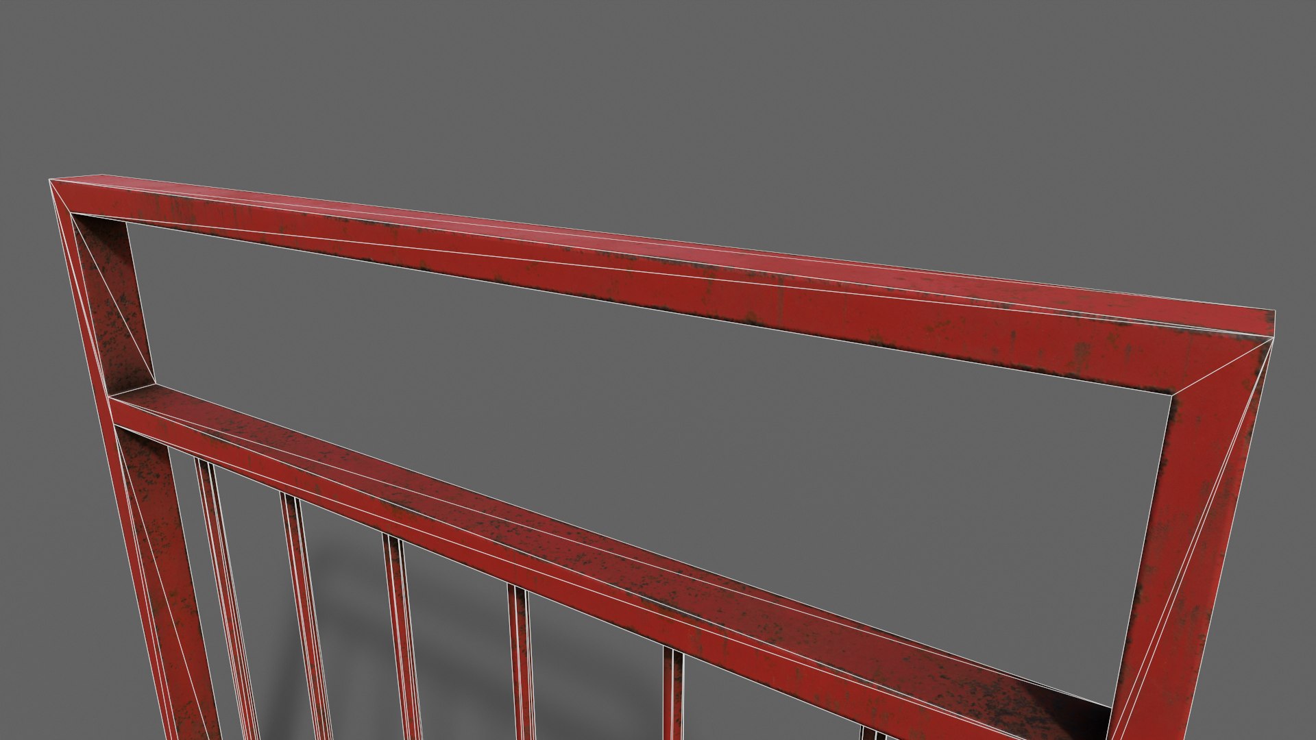 PBR Pedestrian Guard Rail Red V4 3D model - TurboSquid 1867145