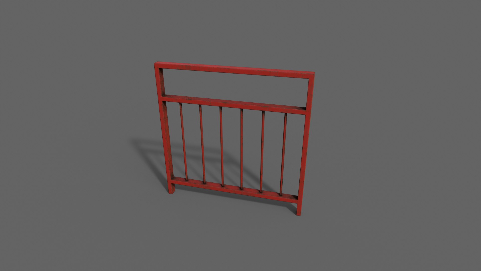 PBR Pedestrian Guard Rail Red V4 3D model - TurboSquid 1867145