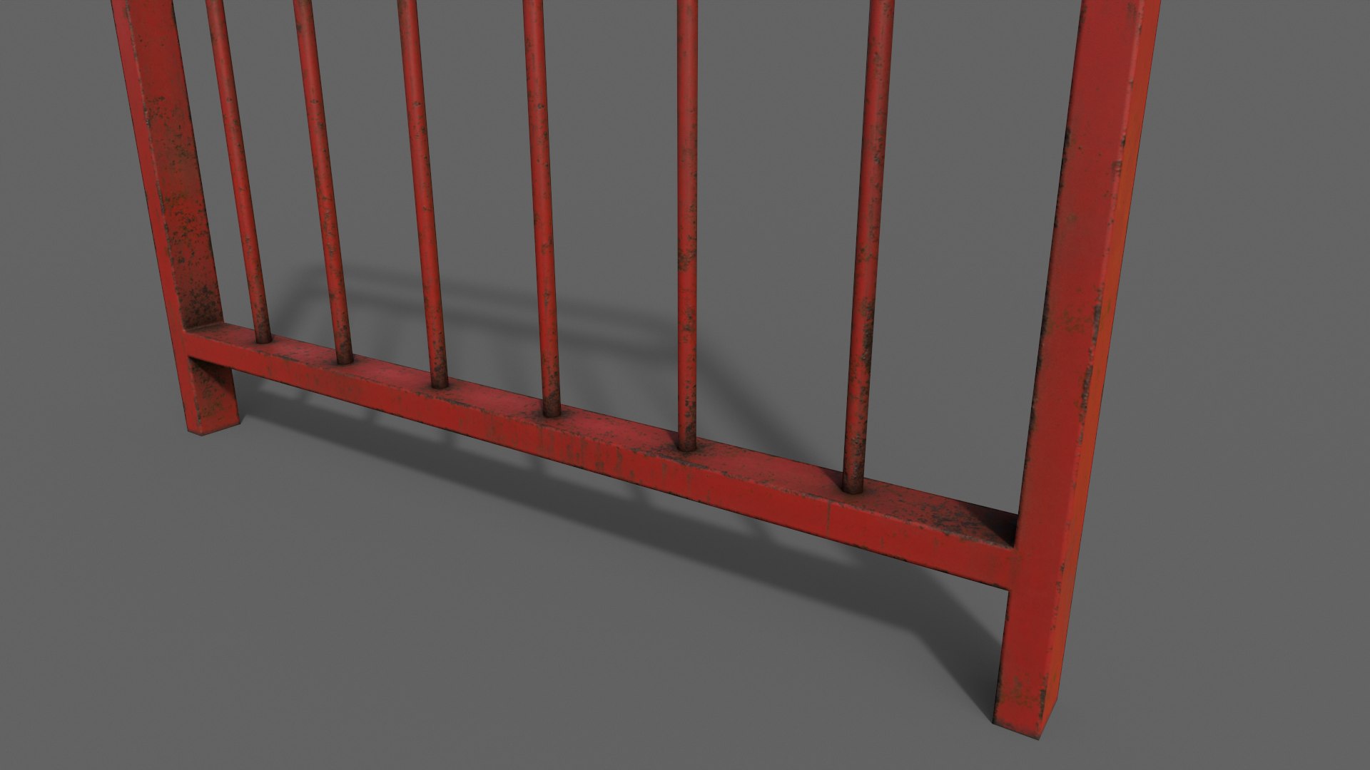 PBR Pedestrian Guard Rail Red V4 3D model - TurboSquid 1867145