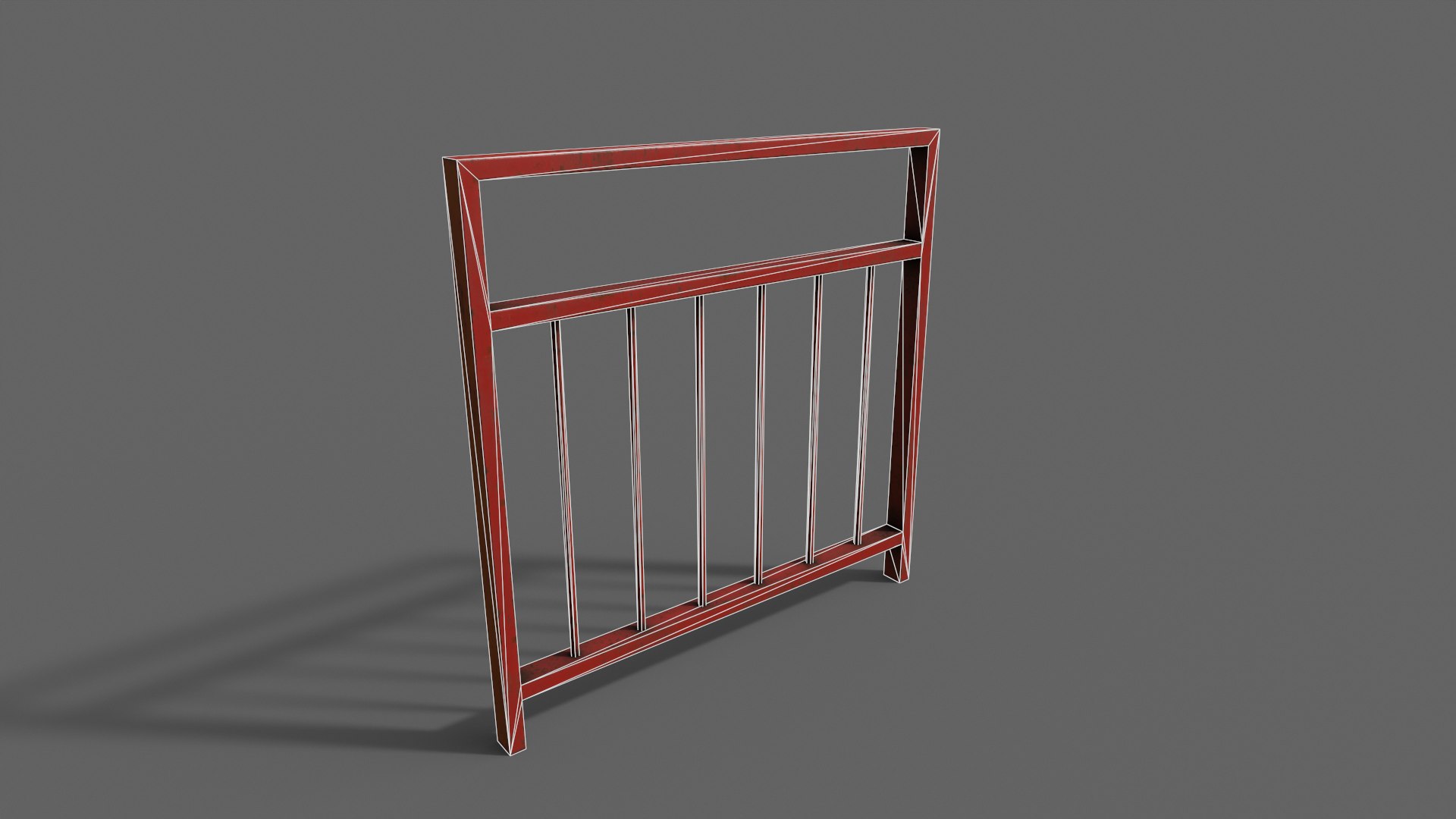 PBR Pedestrian Guard Rail Red V4 3D model - TurboSquid 1867145