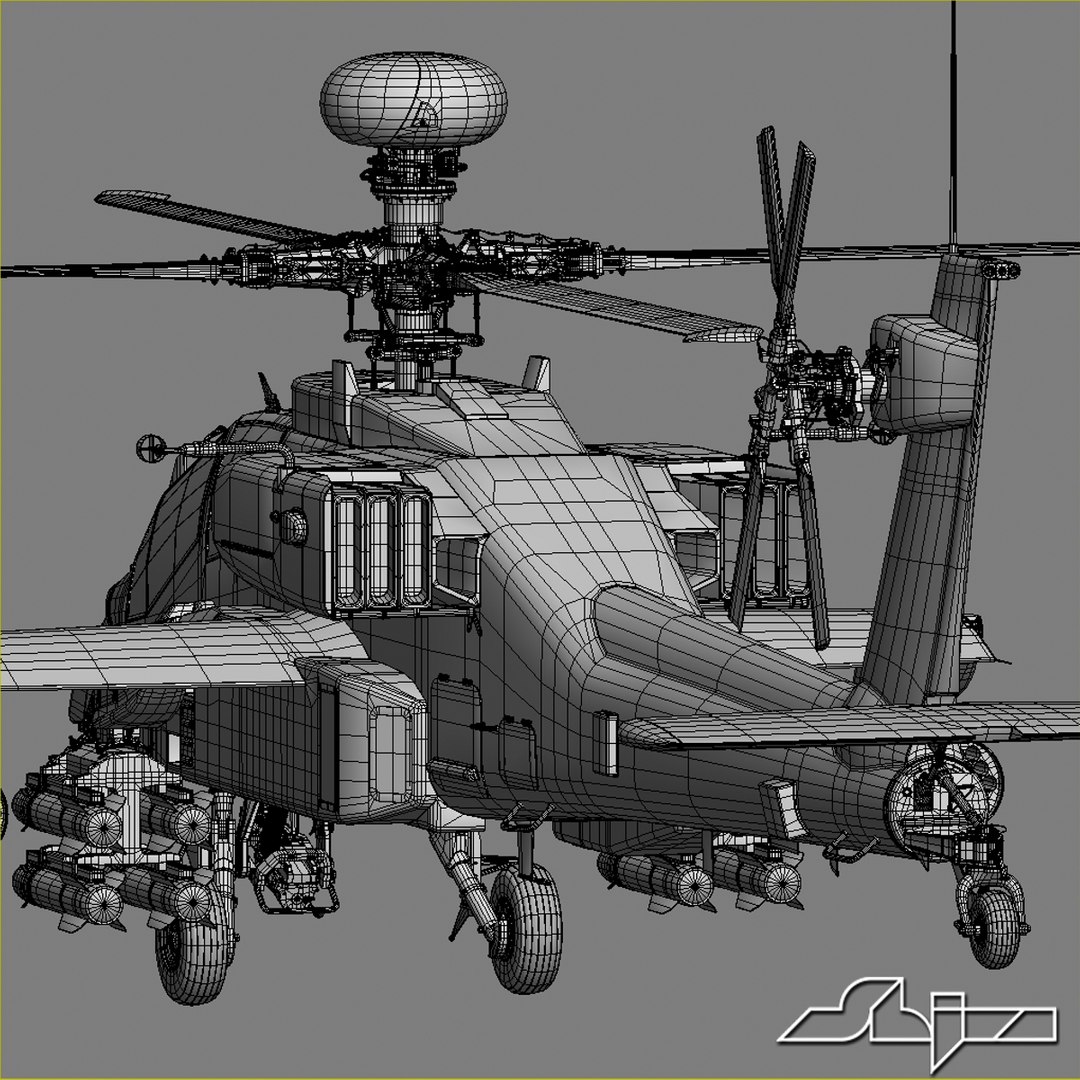 Apache Helicopter 3d Model