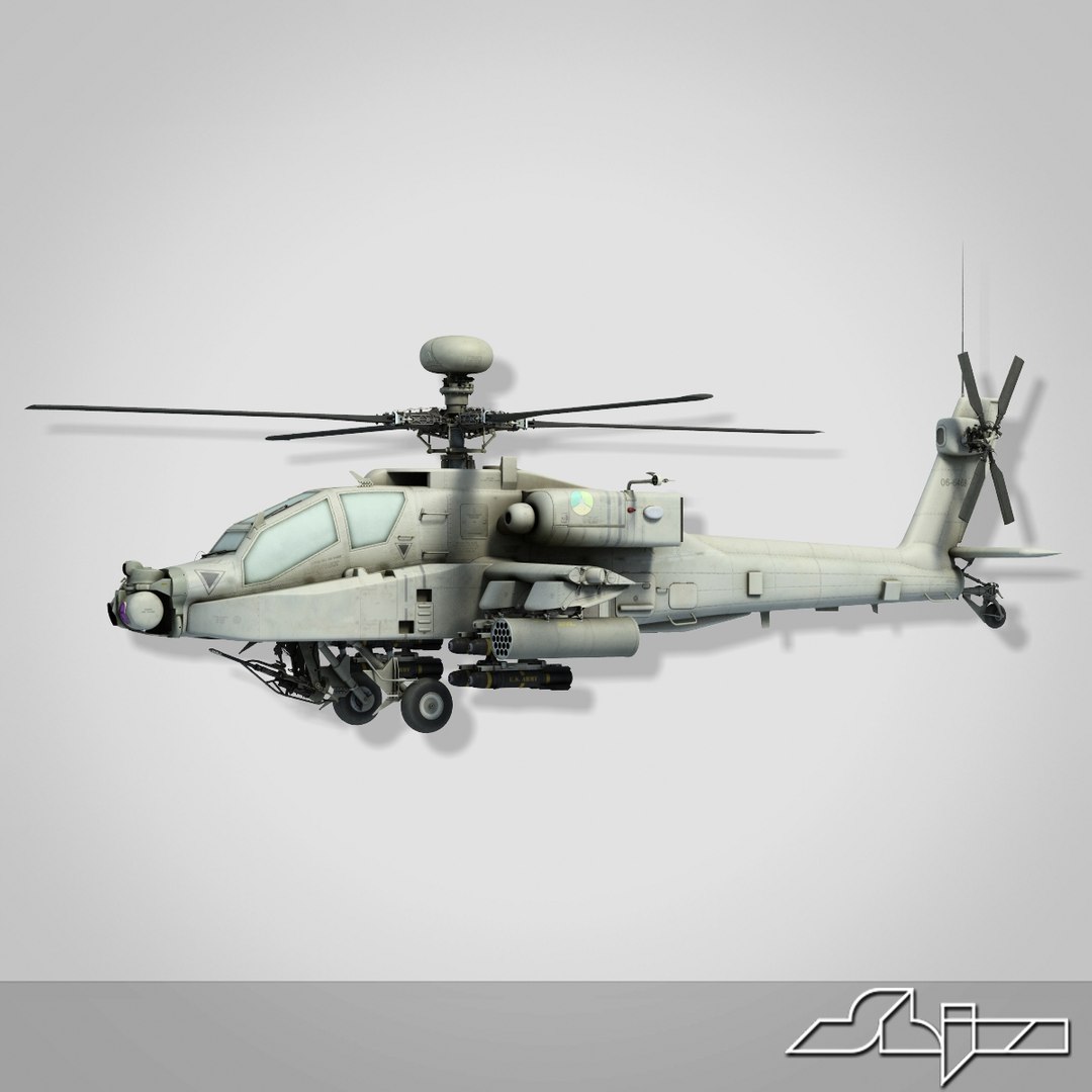 Apache Helicopter 3d Model