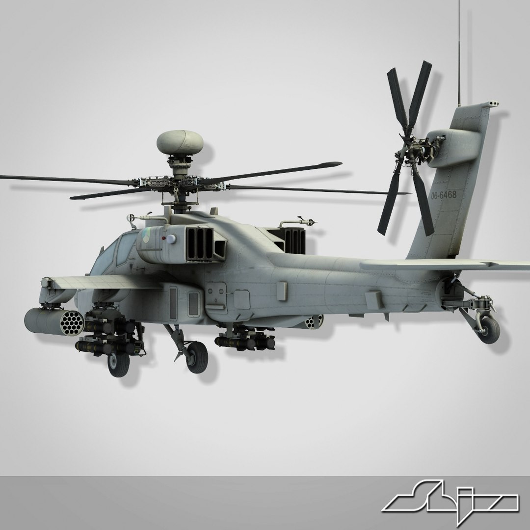 Apache Helicopter 3d Model