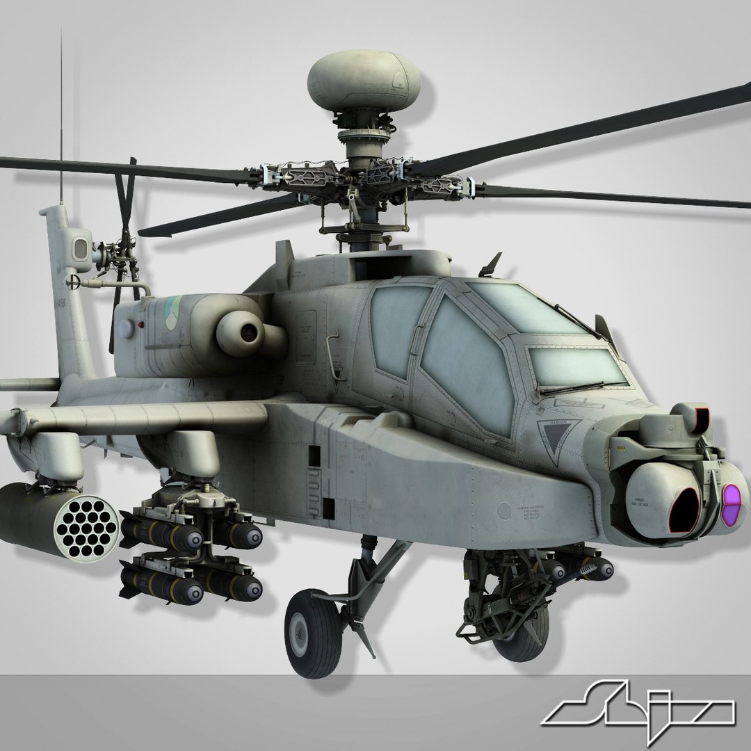 Apache Helicopter 3d Model