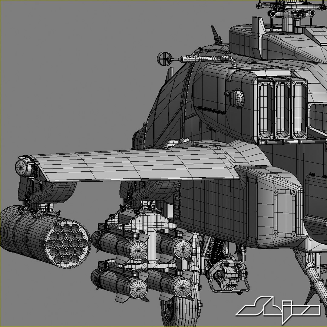 Apache Helicopter 3d Model