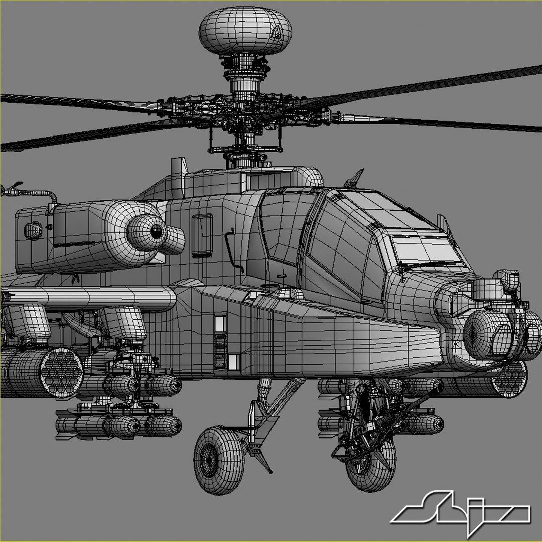 Apache Helicopter 3d Model
