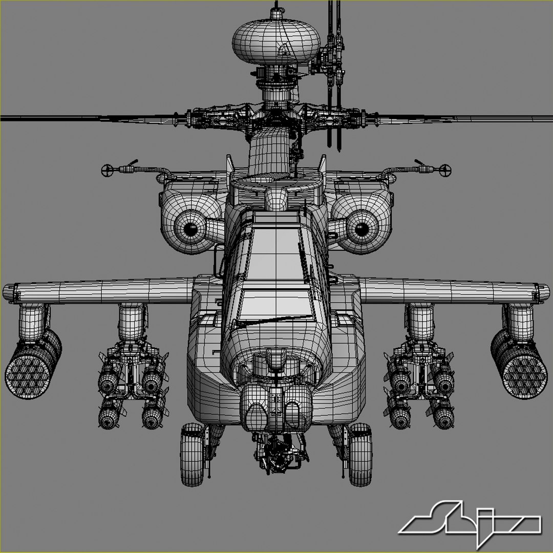 Apache Helicopter 3d Model