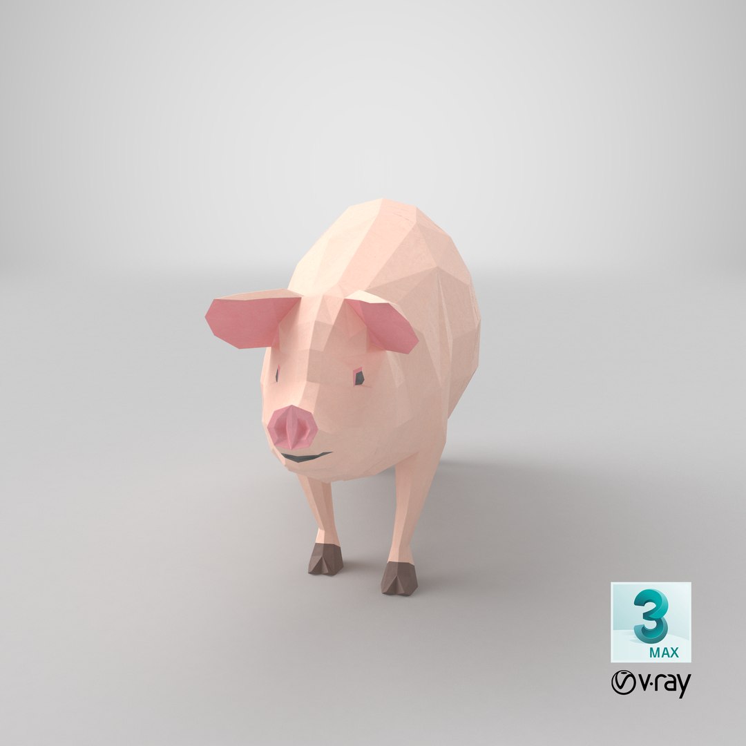 3D pig---standing model - TurboSquid 1237906