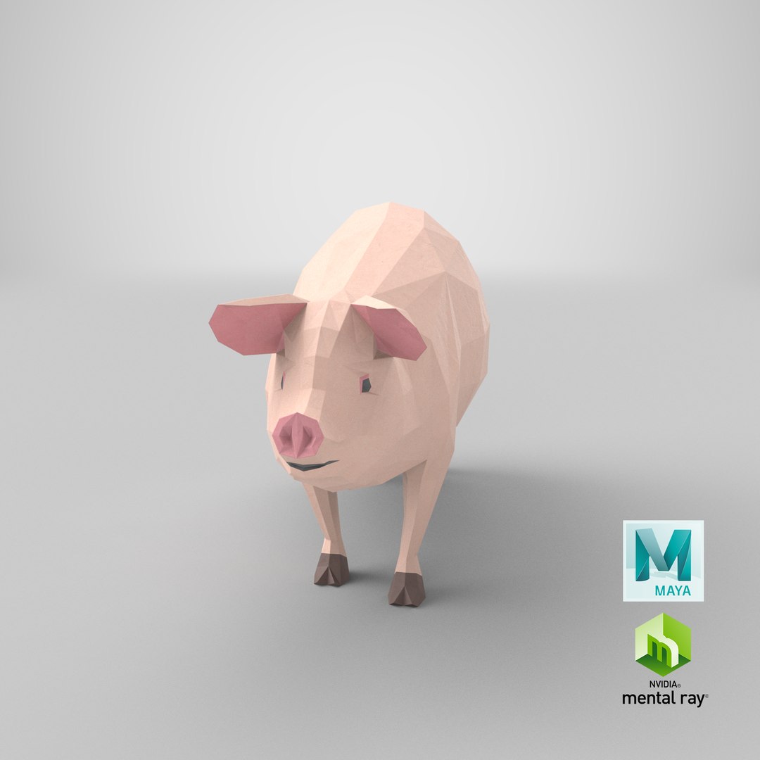 3D pig---standing model - TurboSquid 1237906