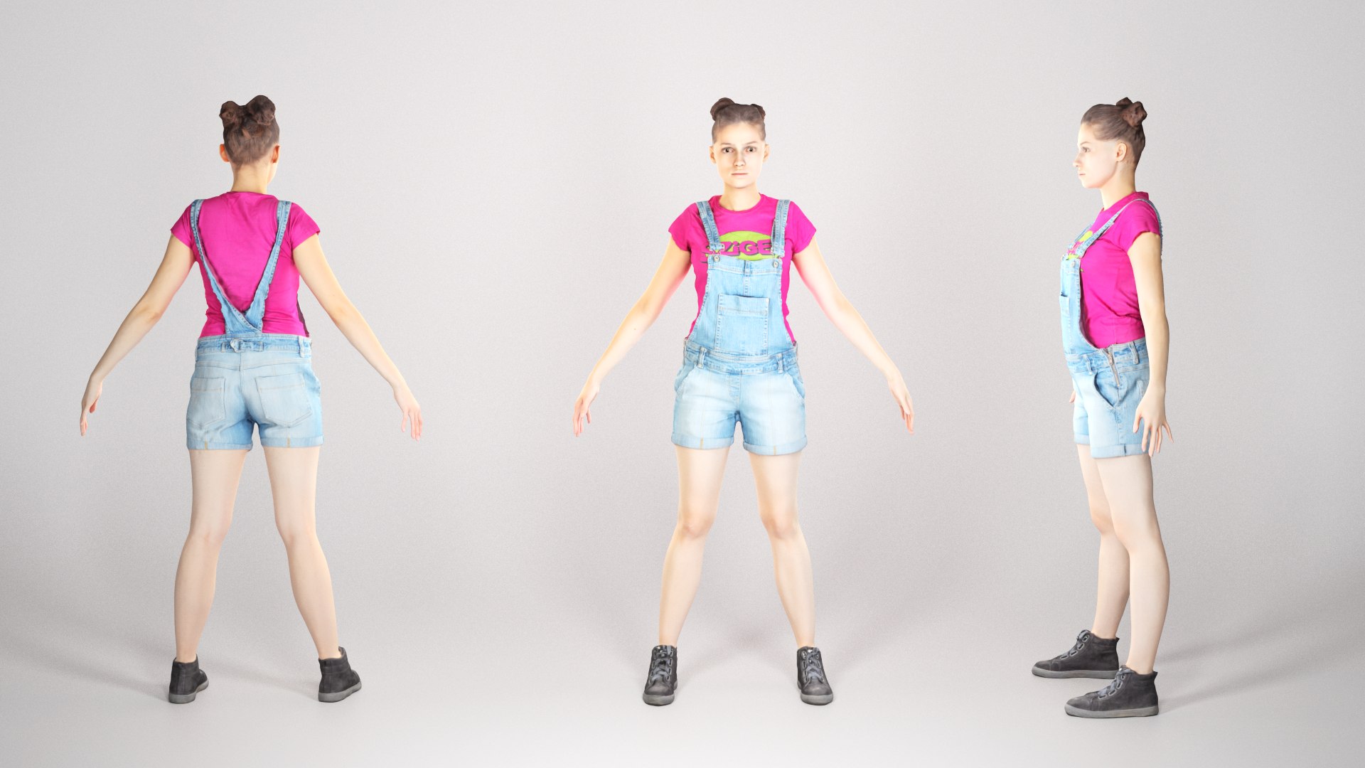 Photogrammetry young woman a-pose 3D model - TurboSquid 1503466