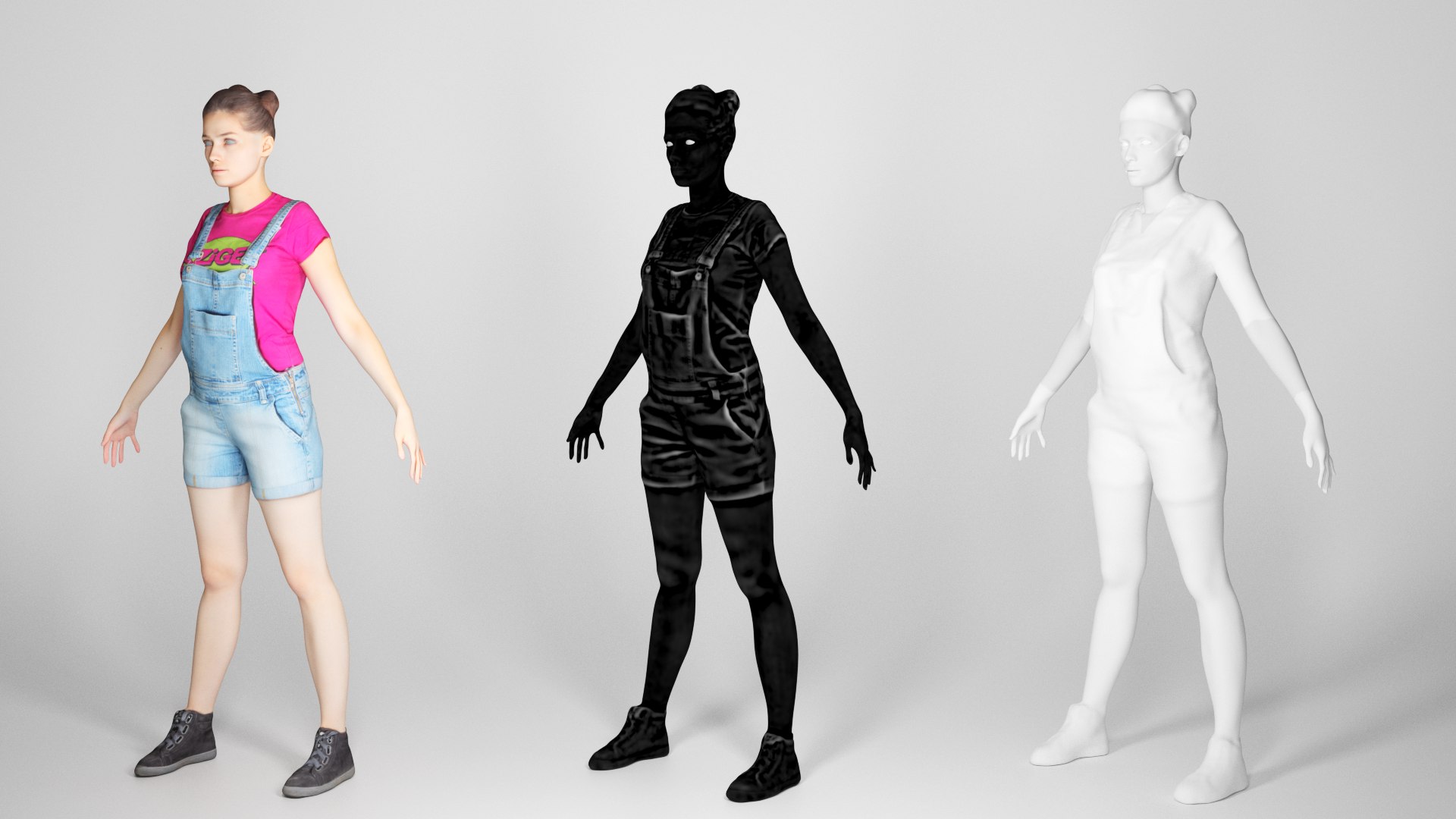 Photogrammetry young woman a-pose 3D model - TurboSquid 1503466