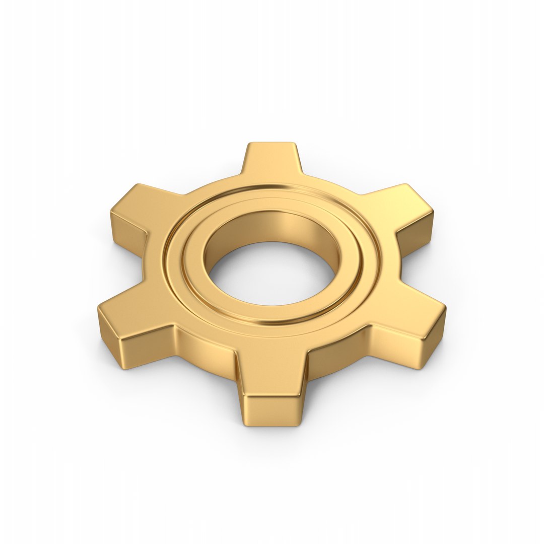 3D Gold Gear - TurboSquid 1959080