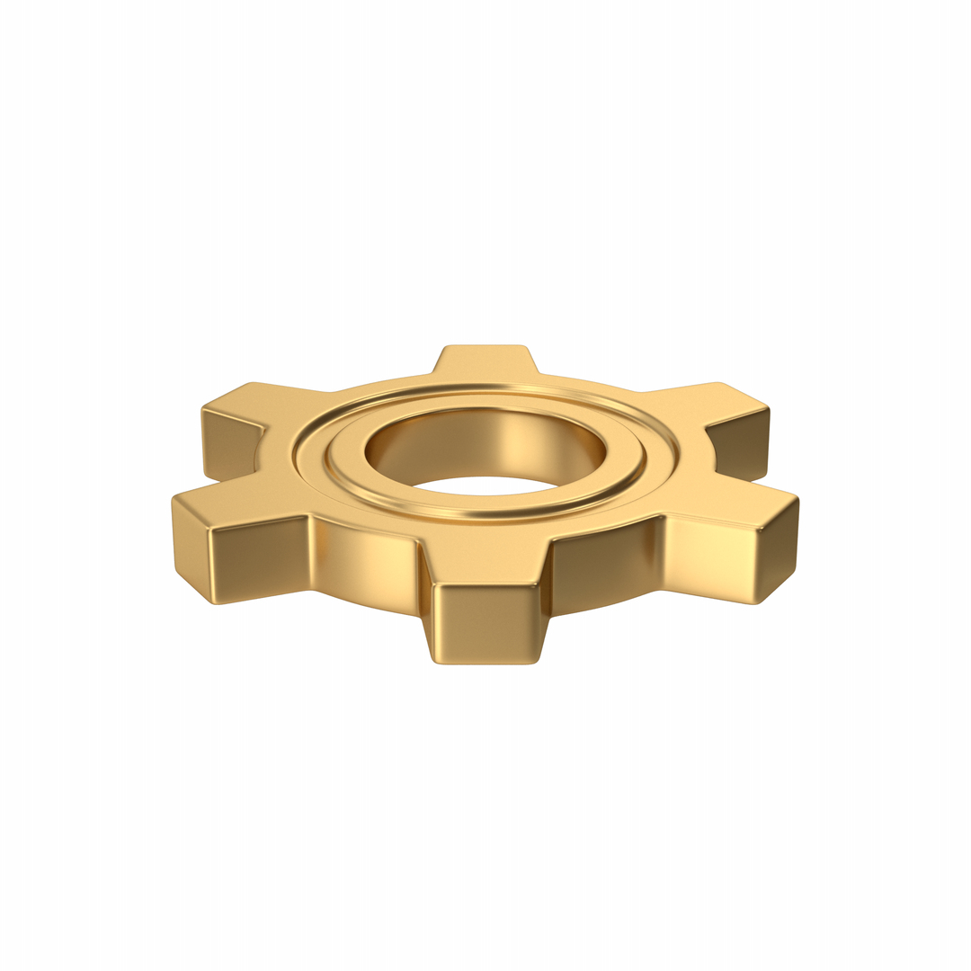 3D Gold Gear - TurboSquid 1959080