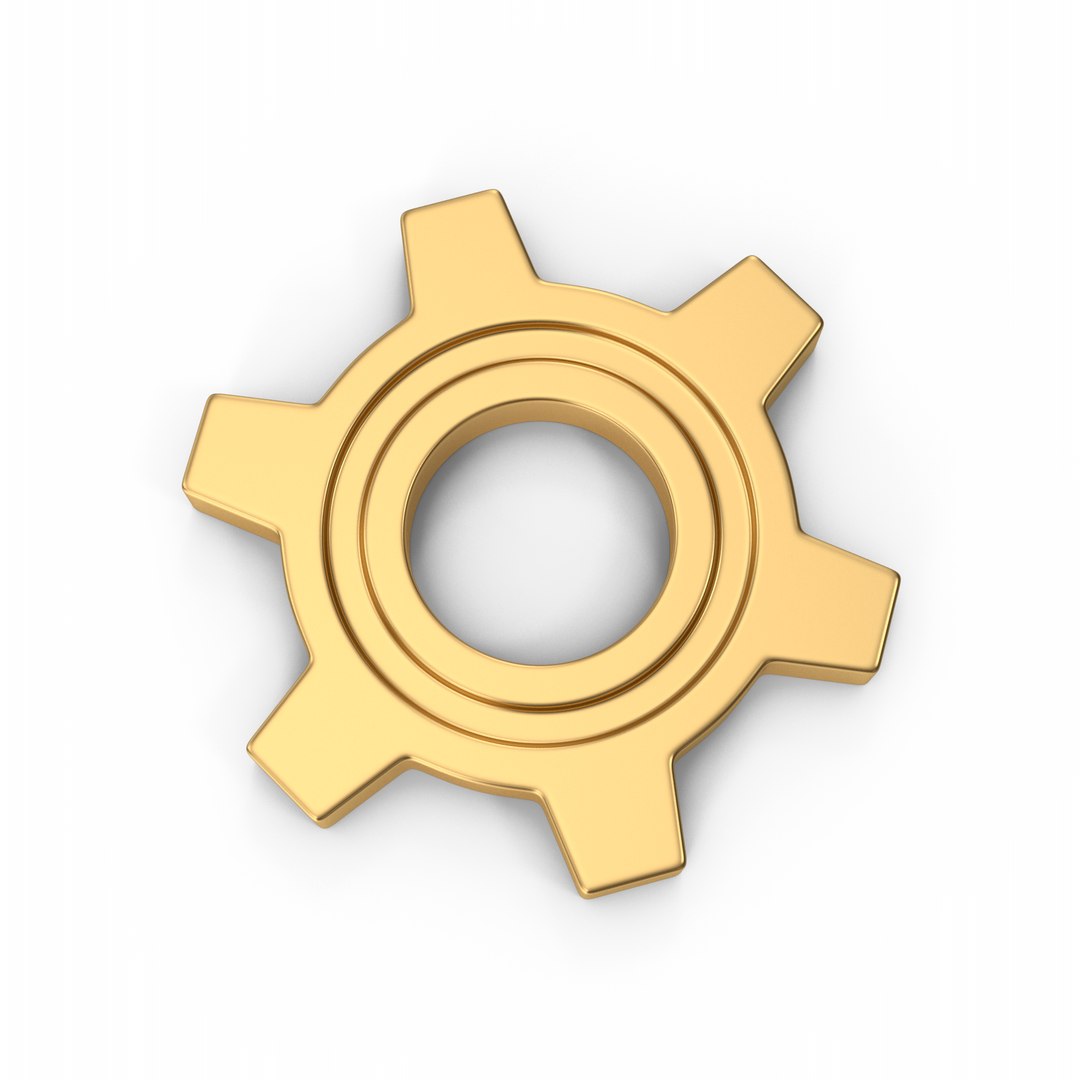 3D Gold Gear - TurboSquid 1959080