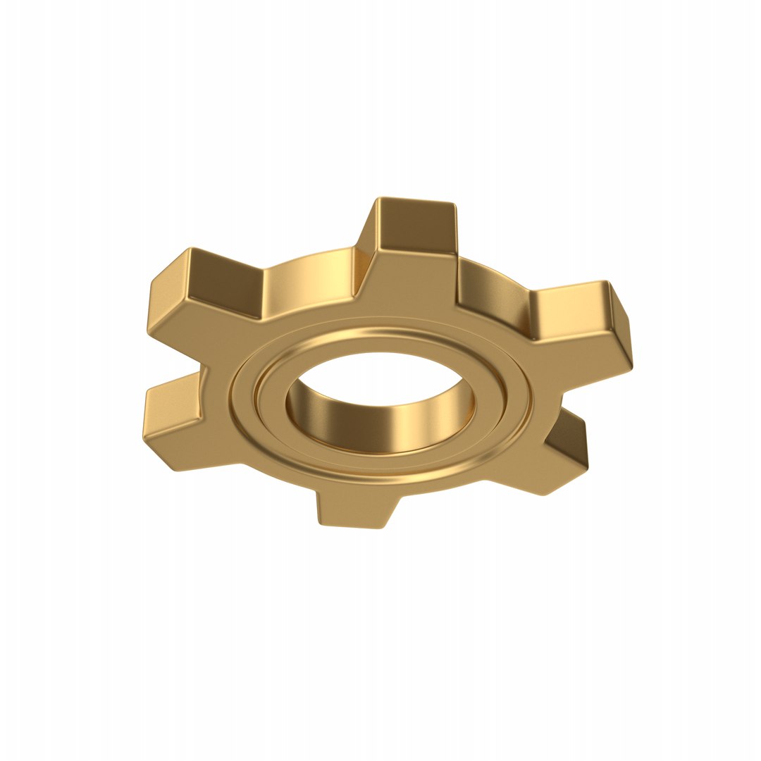 3D Gold Gear - TurboSquid 1959080
