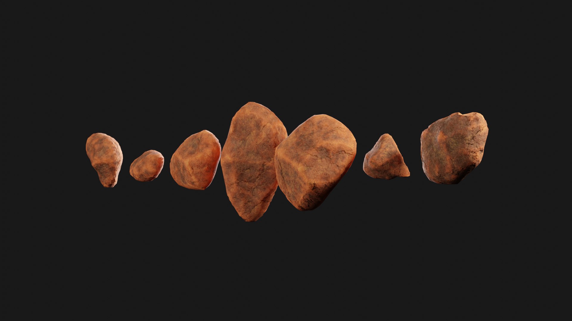 3D Red rocks collection model - TurboSquid 2120688