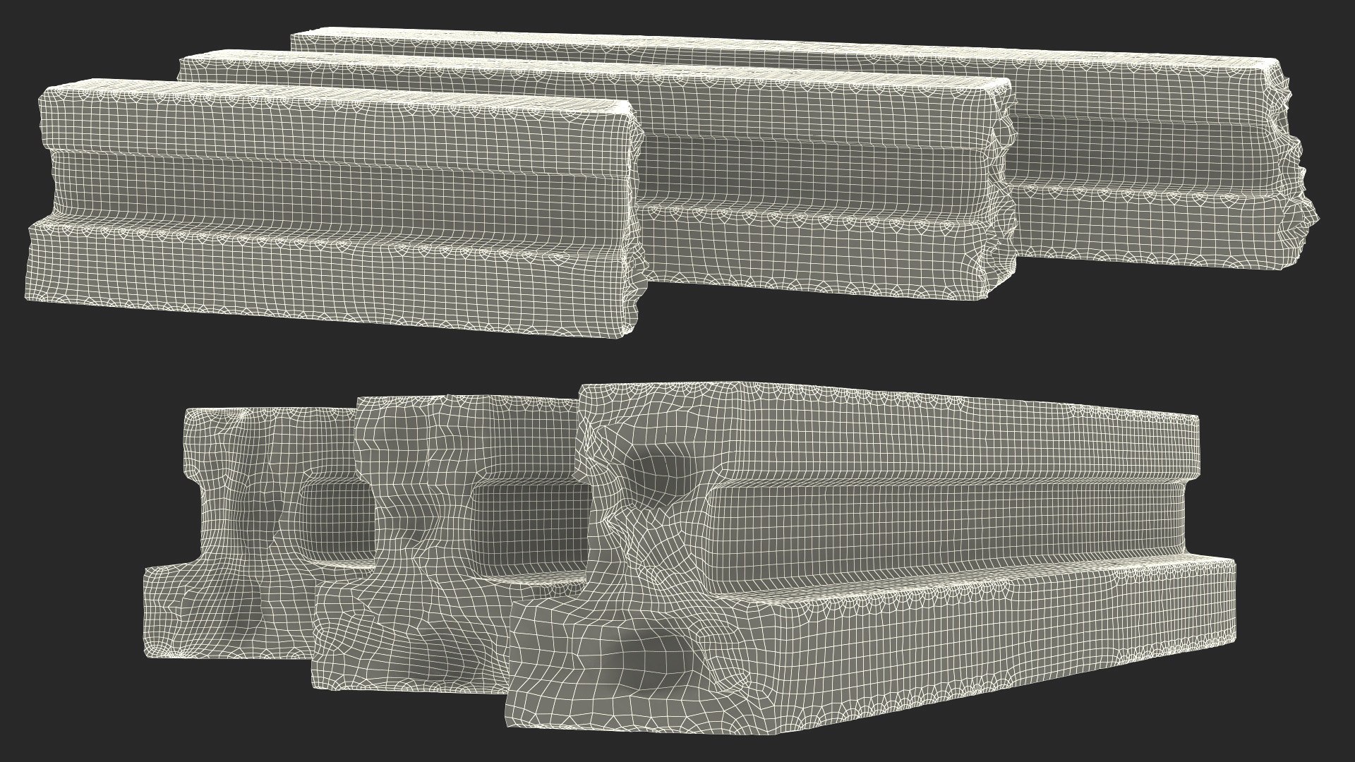 Concrete Floor T Beams Model - TurboSquid 2347245