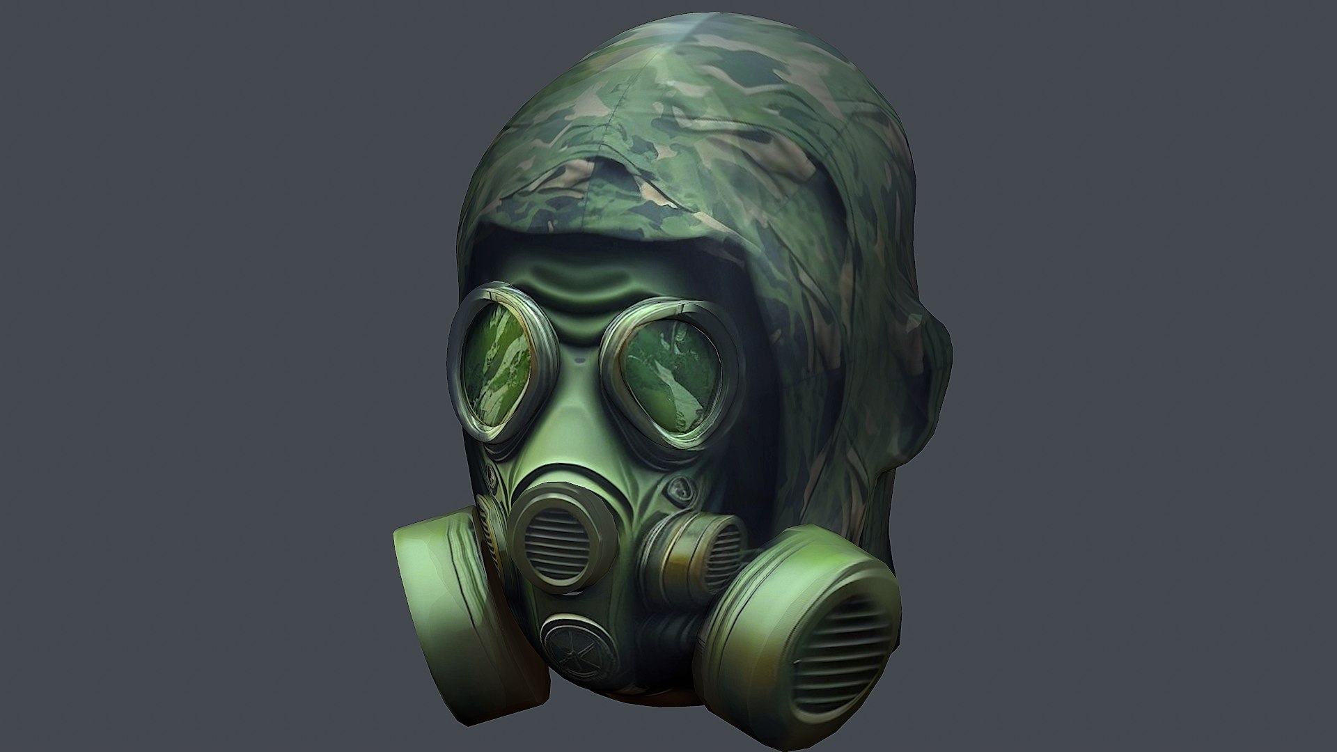 3D Model 3D Gas Mask Helmet Military Combat Soldier Armor Scifi Fantasy ...