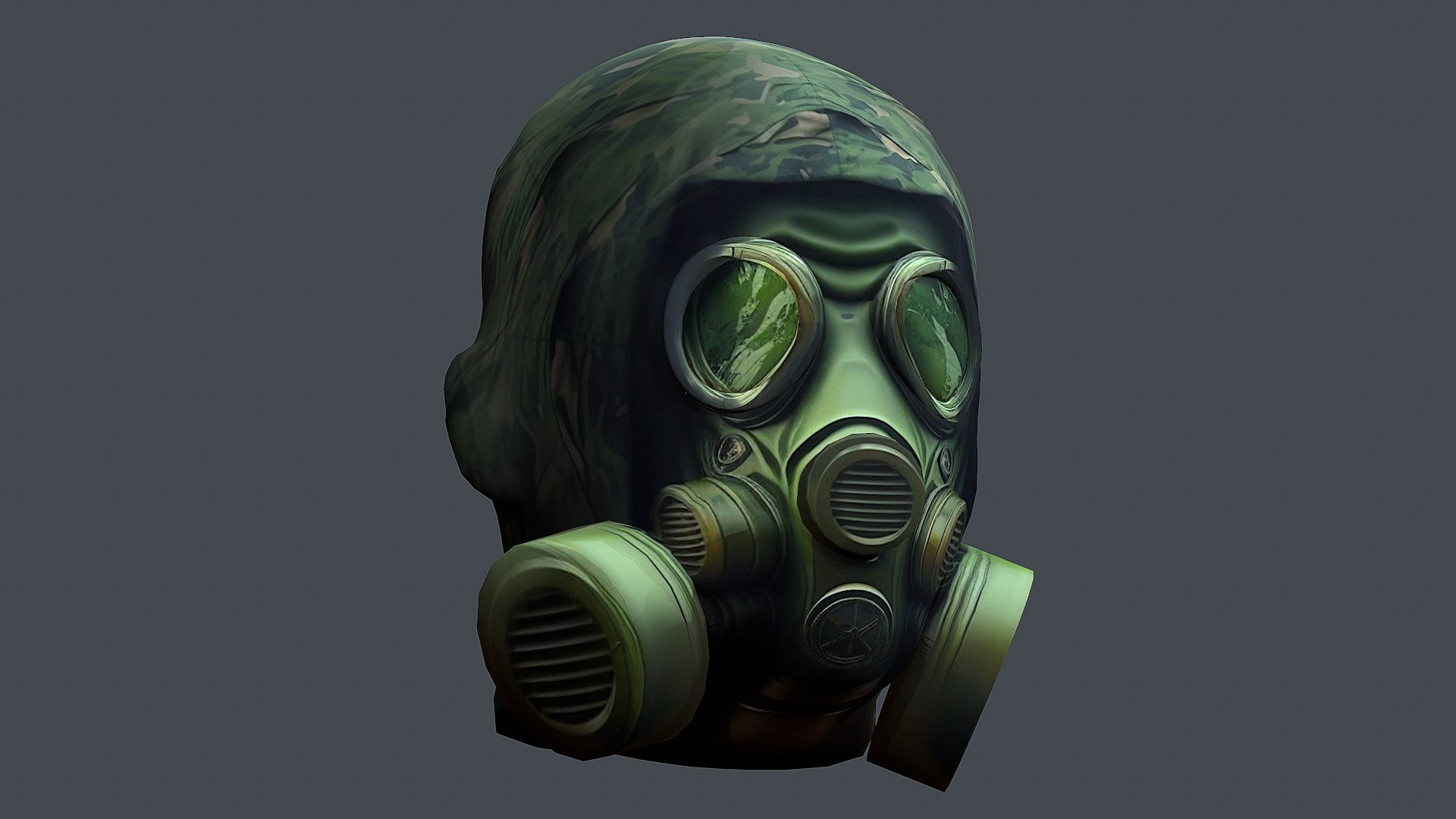 3D Model 3D Gas Mask Helmet Military Combat Soldier Armor Scifi Fantasy ...