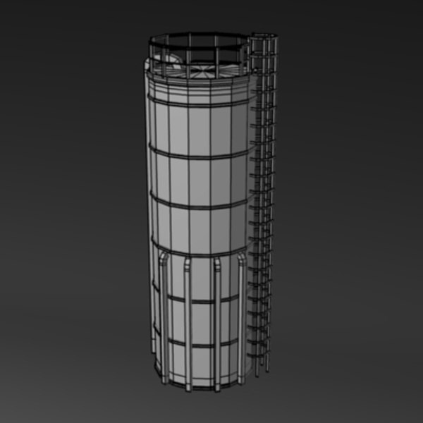 silo 3d model