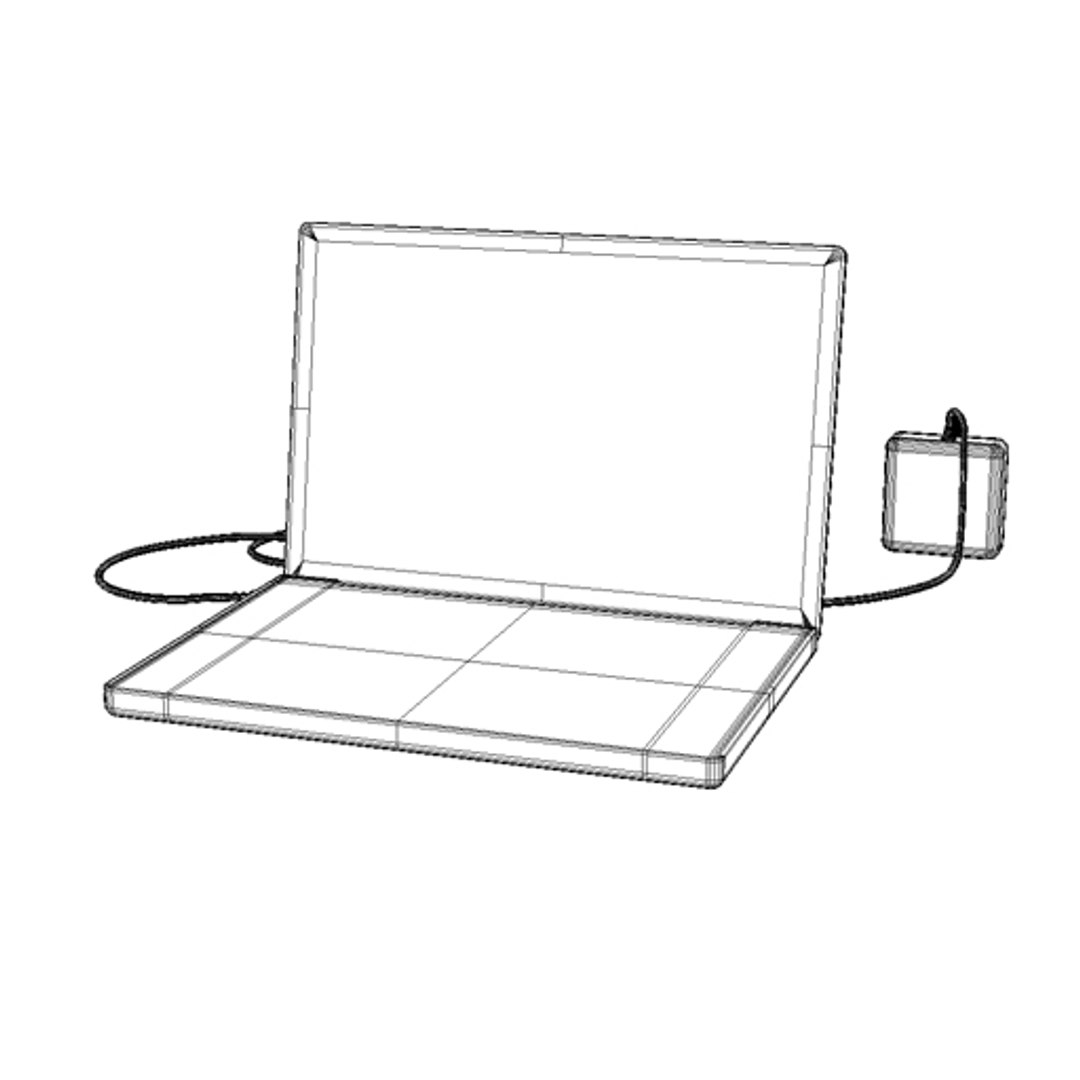 Lap Laptop 3d Model