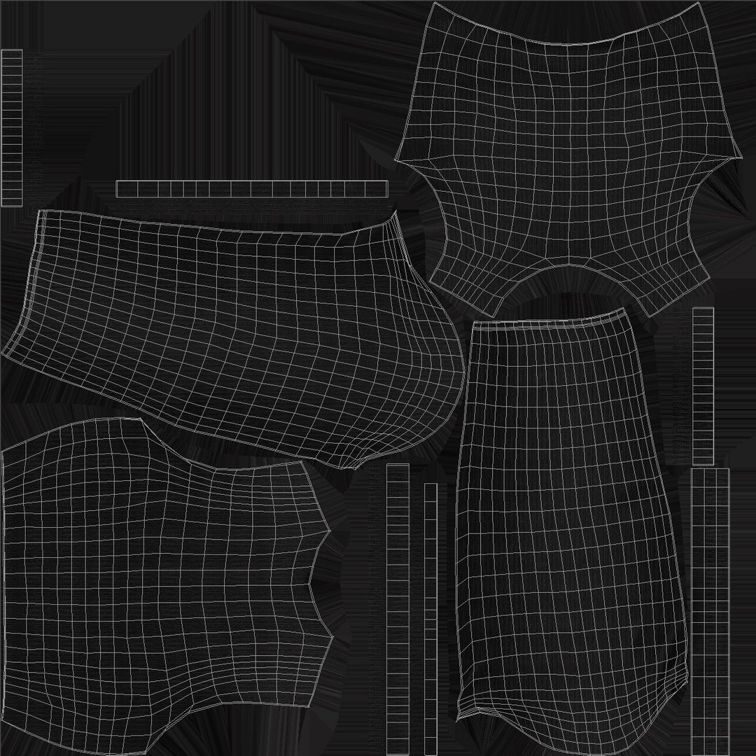 Womens Terrorist Top - Middle - Low Poly 3D Model - TurboSquid 1924237