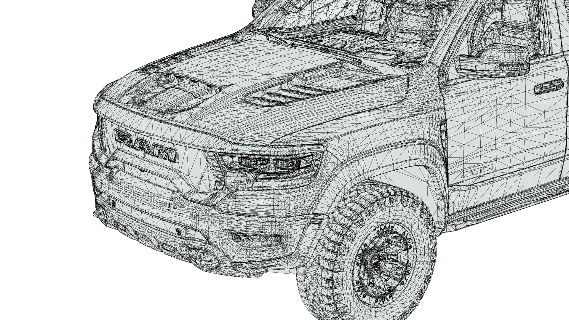 3D Model RAM 1500 TRX - High-Quality 3D Model With Detailed Exterior ...