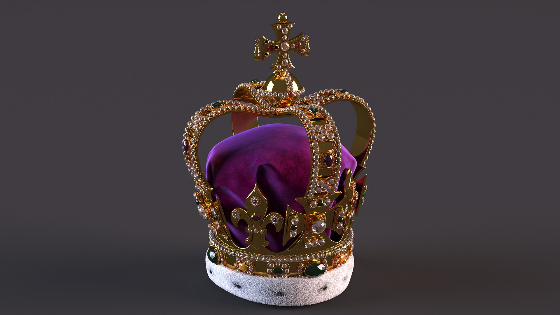 3D St Edwards Crown Fur - TurboSquid 2115703