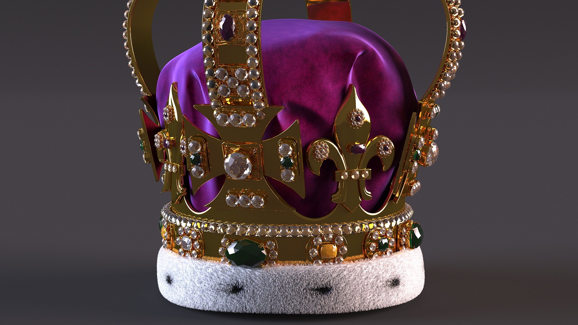 3D St Edwards Crown Fur - TurboSquid 2115703