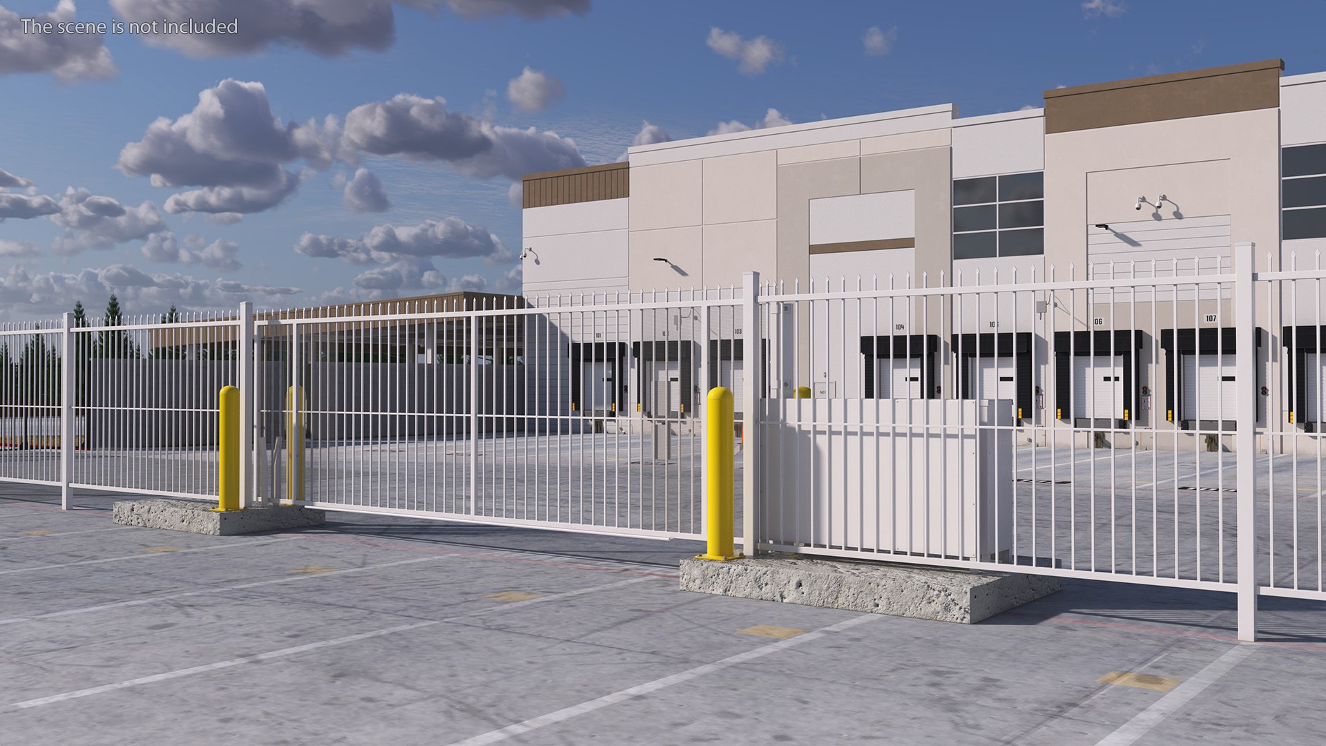 Auto Gate System Vertical Pivot White 3D - TurboSquid 2202503