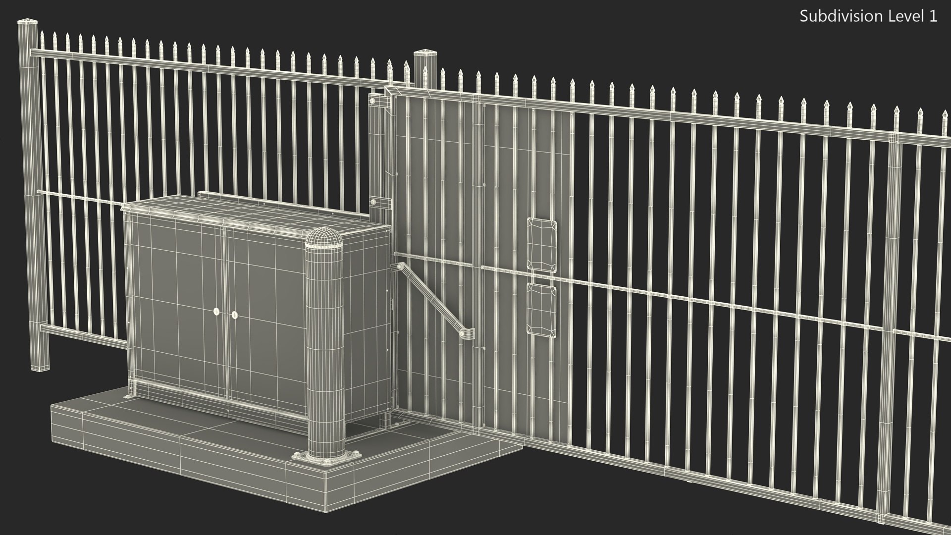 Auto Gate System Vertical Pivot White 3D - TurboSquid 2202503
