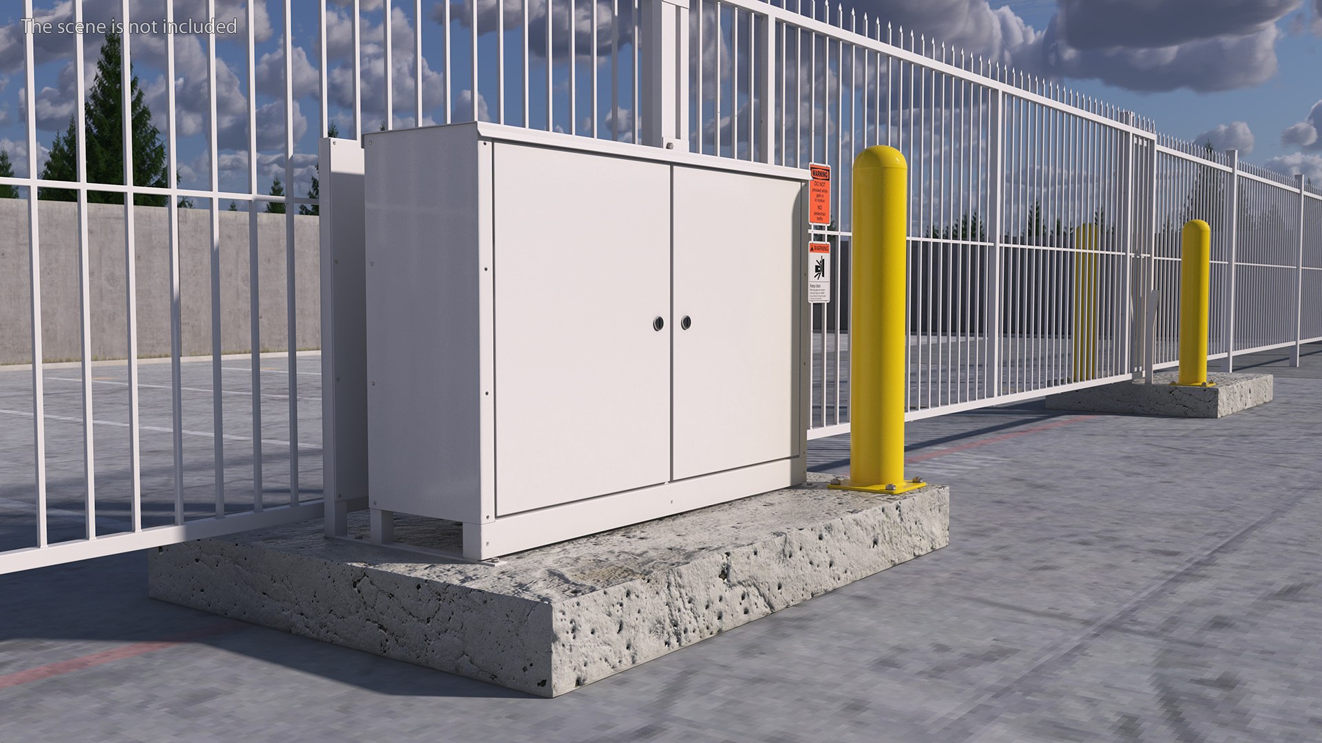 Auto Gate System Vertical Pivot White 3D - TurboSquid 2202503