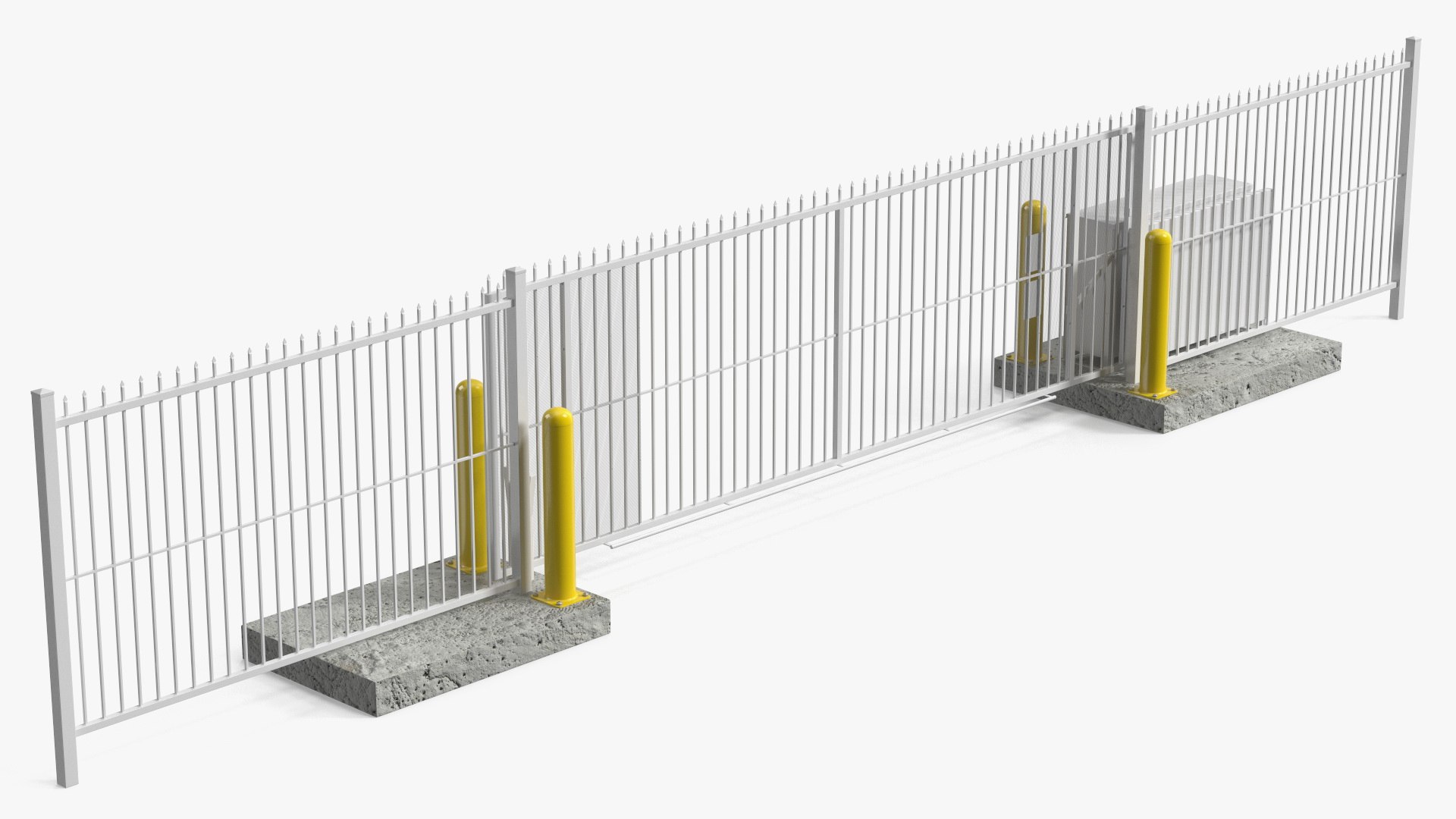 Auto Gate System Vertical Pivot White 3D - TurboSquid 2202503