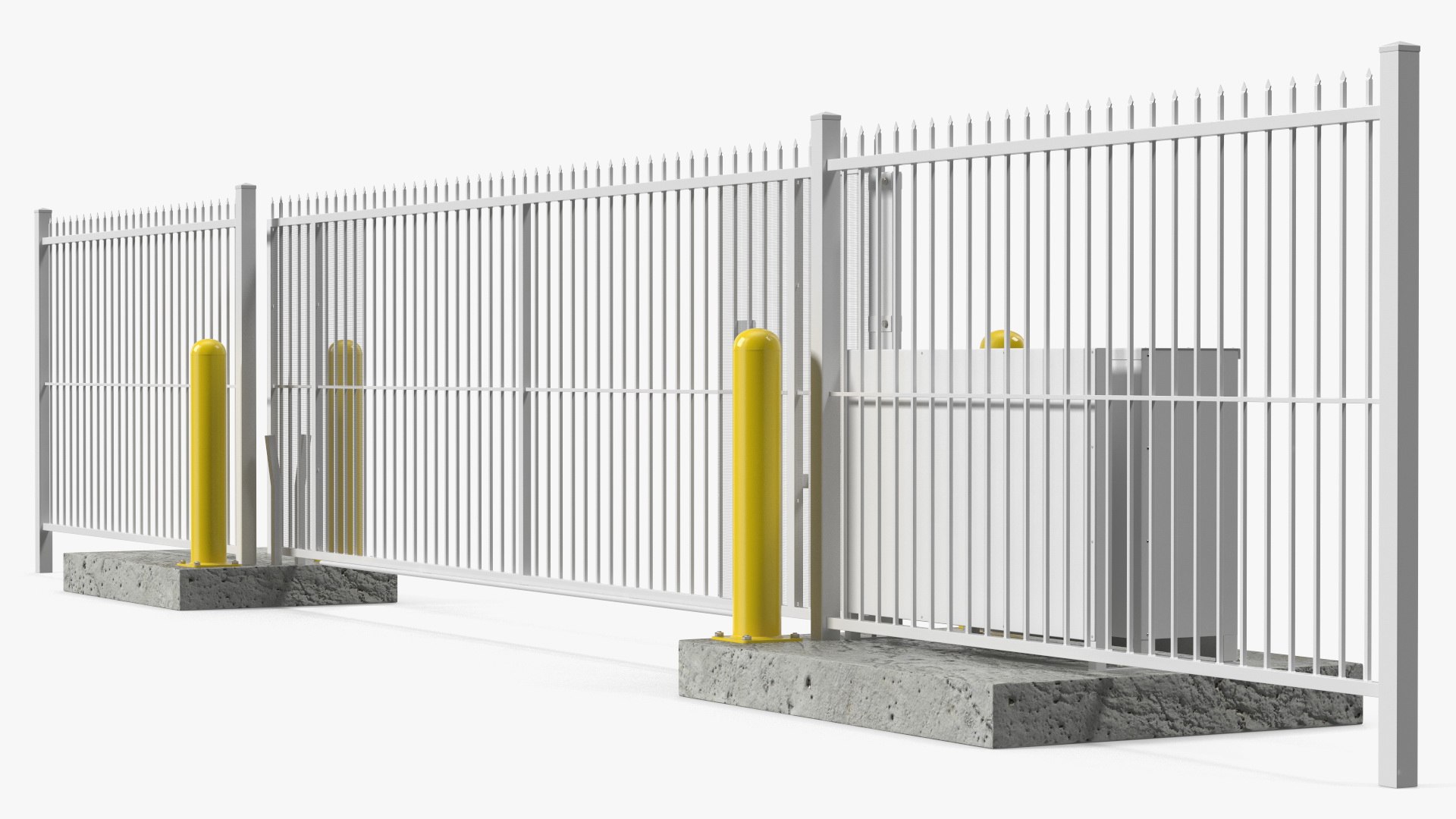 Auto Gate System Vertical Pivot White 3D - TurboSquid 2202503