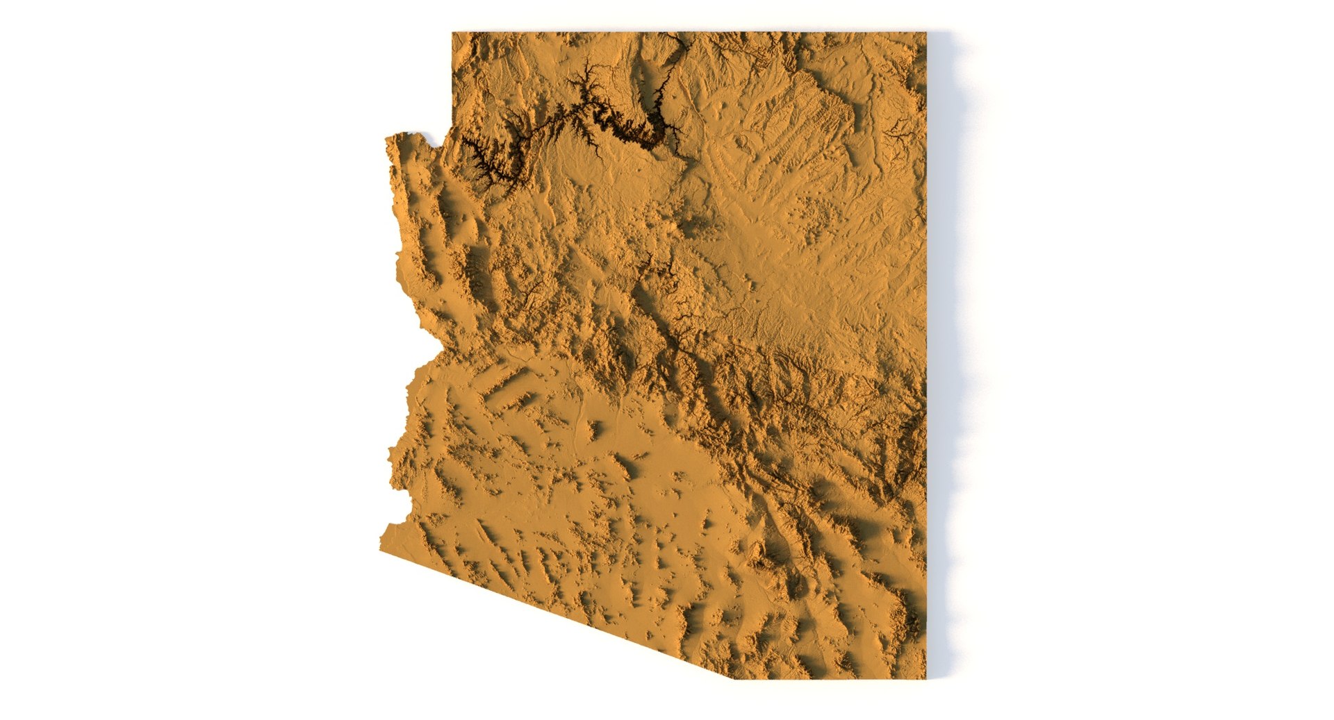 3D State of Arizona 3D print model model - TurboSquid 1820347