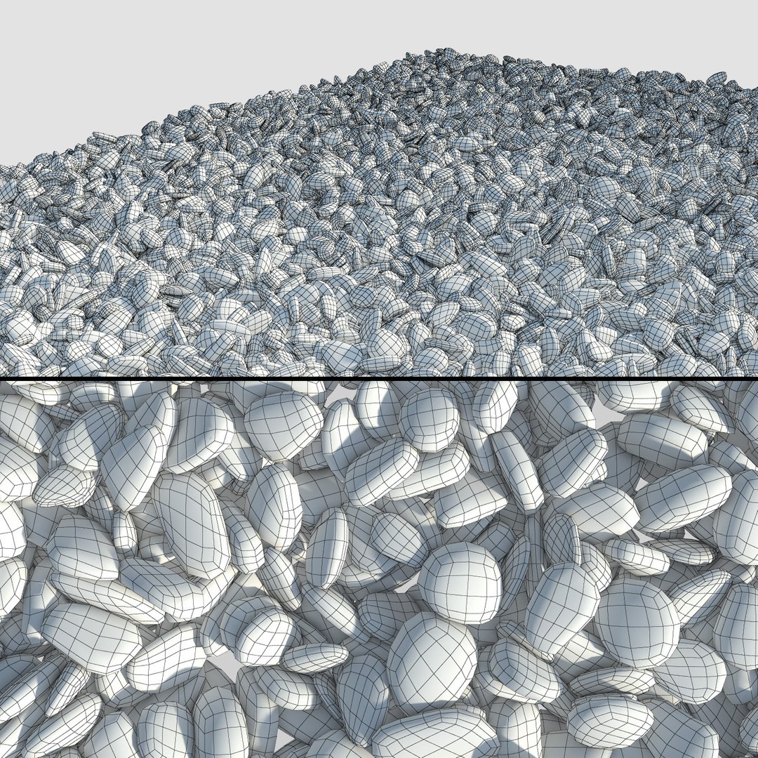 3D pebbles gravels pack model | 1141968 | TurboSquid