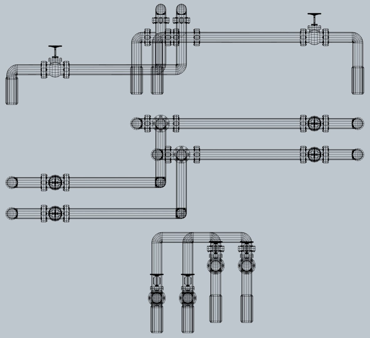 3d Model Pipe Assembly