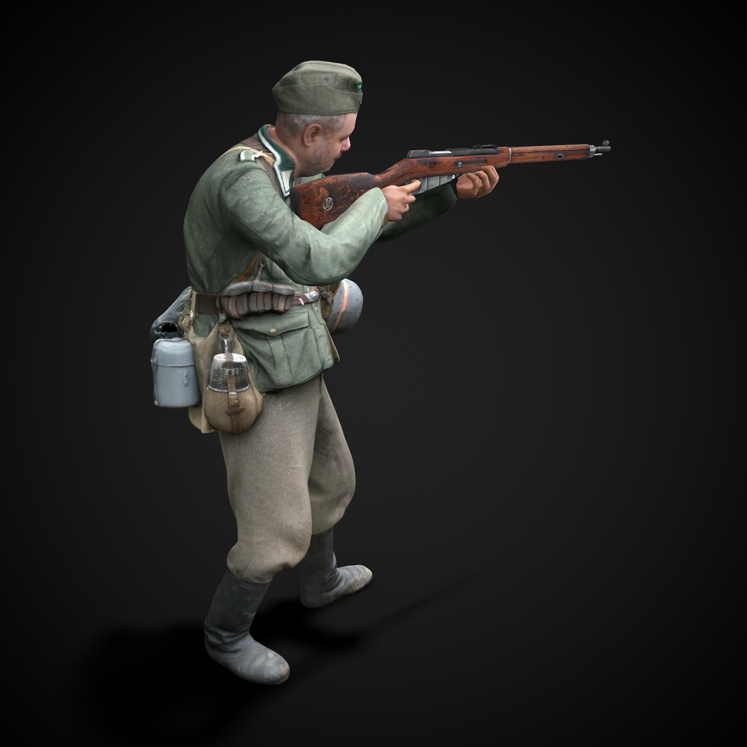 3D Model Ready Wehrmacht Soldier Rigging Animation - TurboSquid 1630323