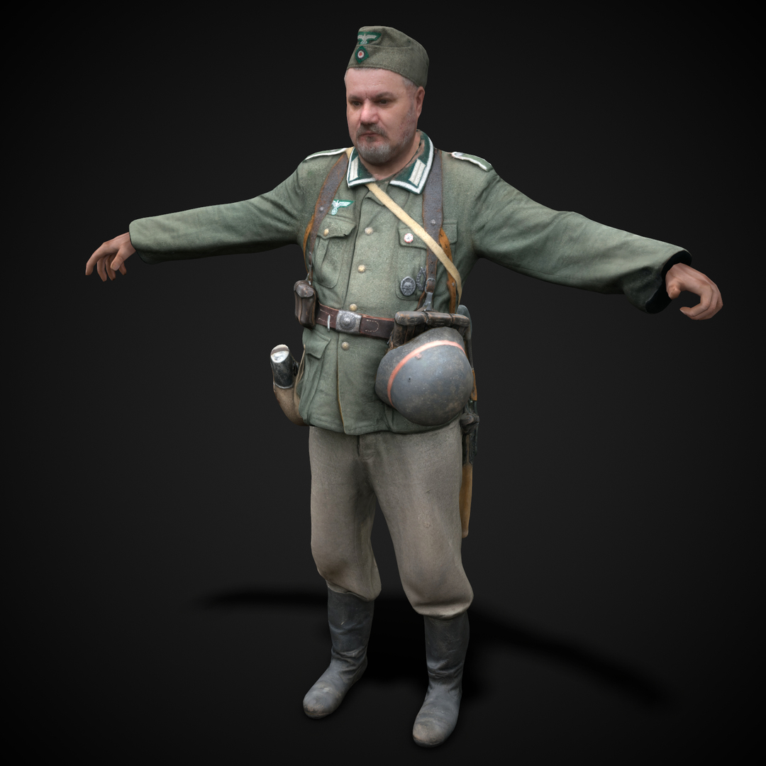 3D Model Ready Wehrmacht Soldier Rigging Animation - TurboSquid 1630323