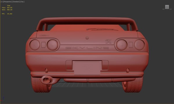 car nissan skyline r32 3d model